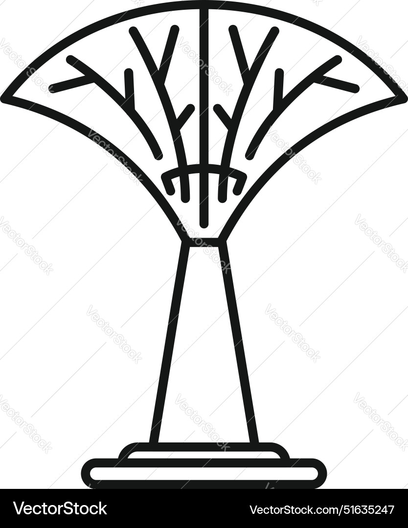Simple line art of a singapore Royalty Free Vector Image