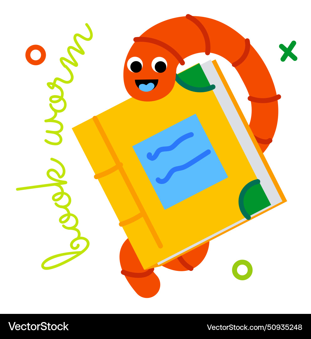 Bookworm Royalty Free Vector Image - VectorStock