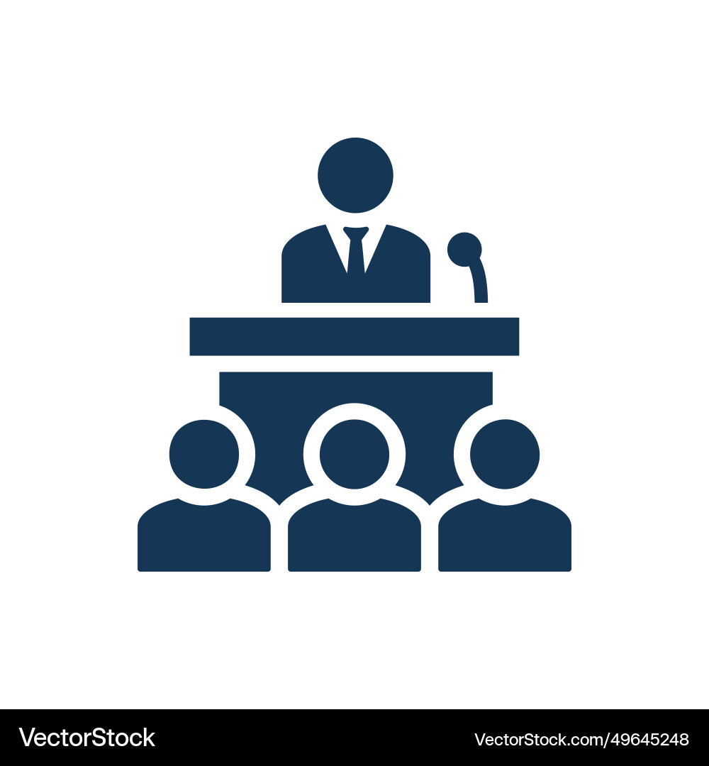 Conference icon isolated Royalty Free Vector Image