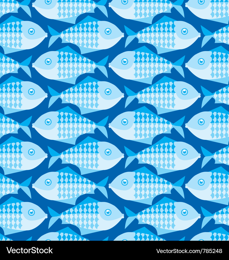 Fish pattern Royalty Free Vector Image - VectorStock