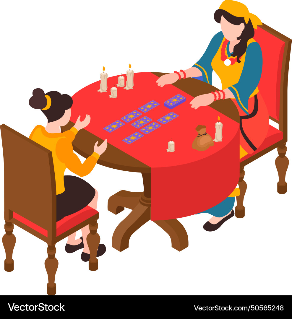 Fortune telling composition Royalty Free Vector Image