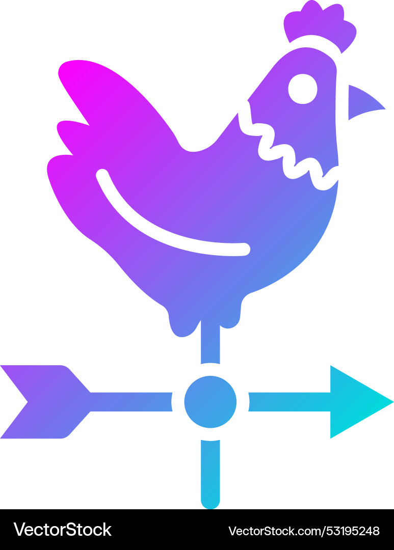 Weather vane icon design Royalty Free Vector Image