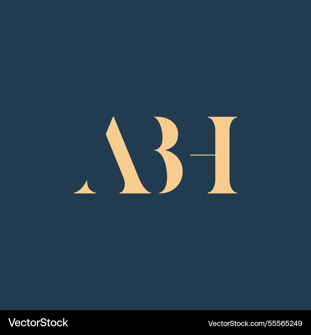 Abh abstract letter logo design Royalty Free Vector Image
