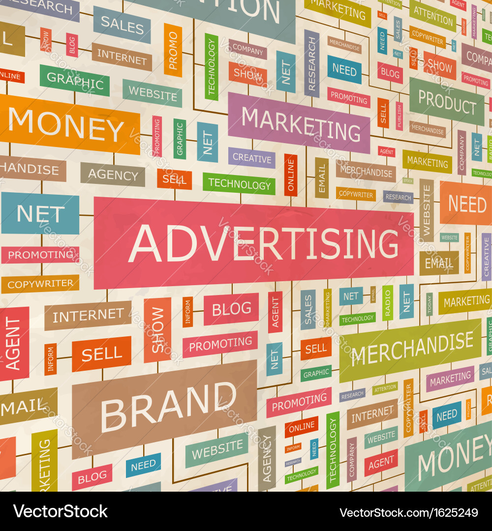 Advertising Word Cloud Royalty Free Vector Image