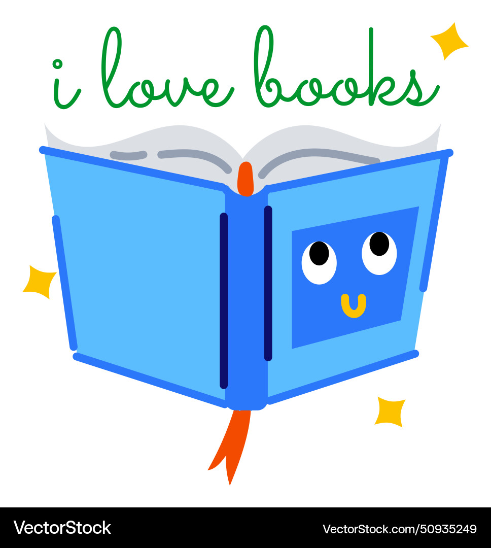 Books love Royalty Free Vector Image - VectorStock