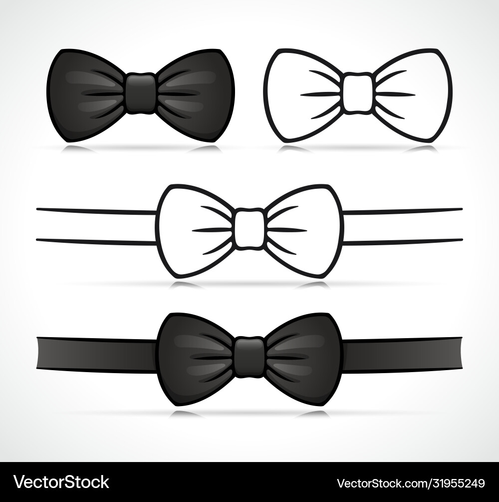 Black Bow Tie Illustration