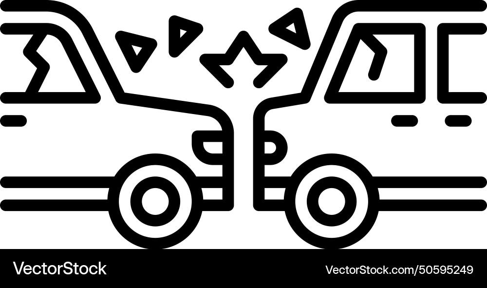 Car crash icon accident and safety related Vector Image