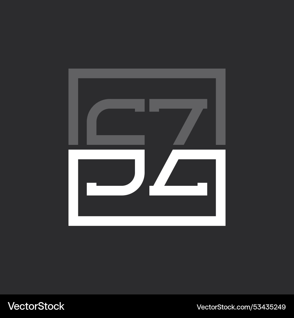 Creative modern minimalist sz letter logo design Vector Image