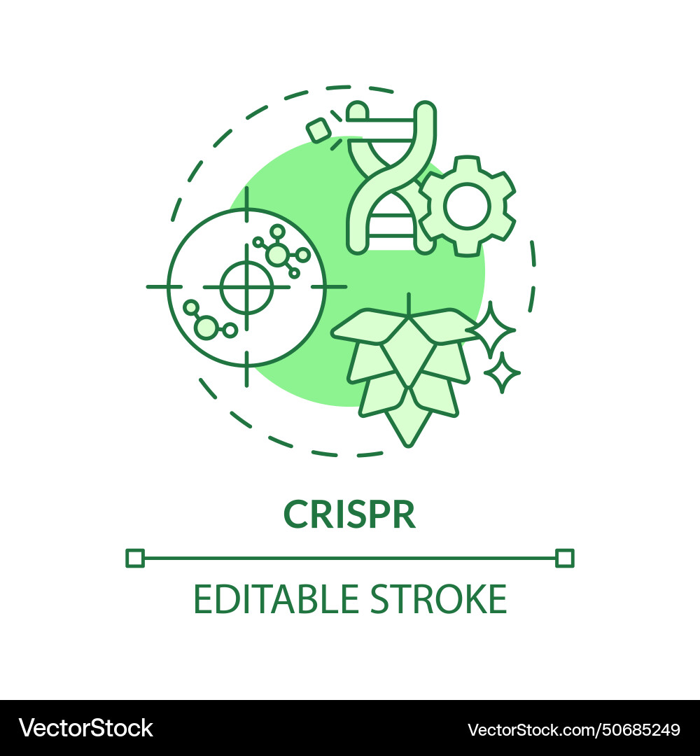 Crispr green concept icon Royalty Free Vector Image