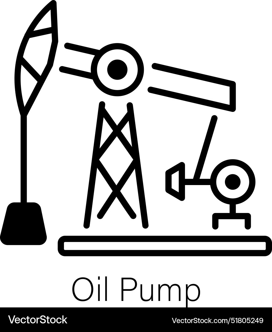 Oil pump Royalty Free Vector Image - VectorStock