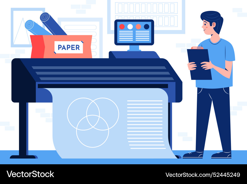 Printing industry Royalty Free Vector Image - VectorStock