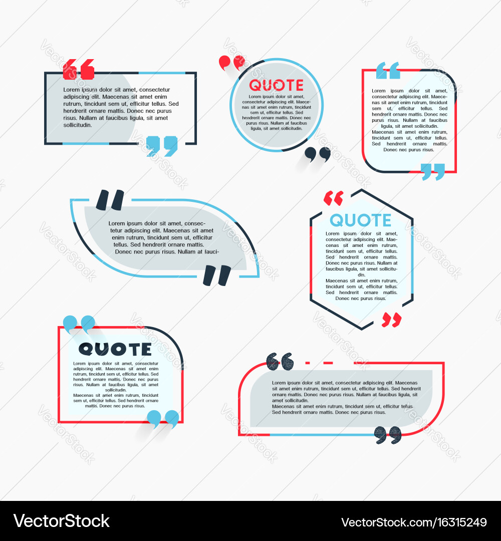 Quote Speech Bubbles - Colorful Shapes Royalty Free Vector