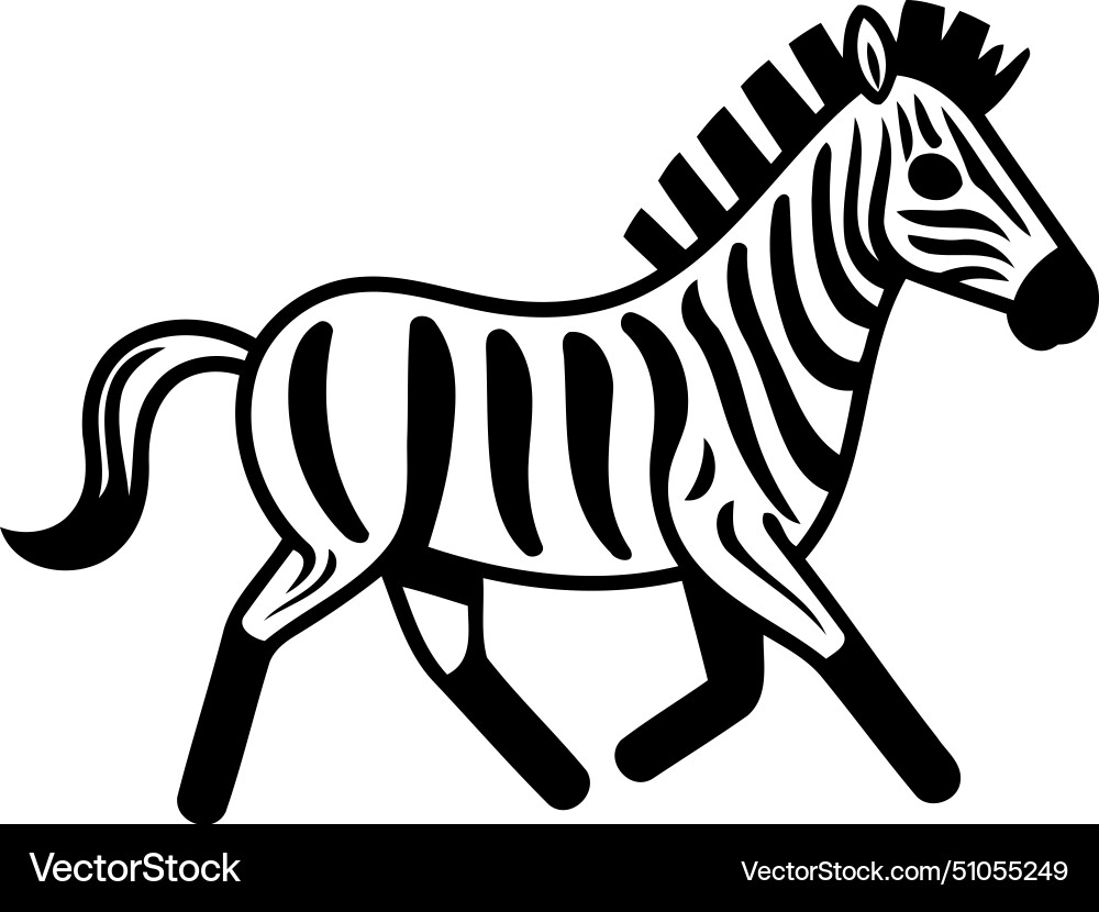 Zebra wild animal design template icon Royalty Free Vector