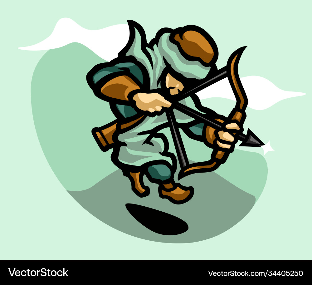 Arabian warriors islamic warrior cartoon Vector Image