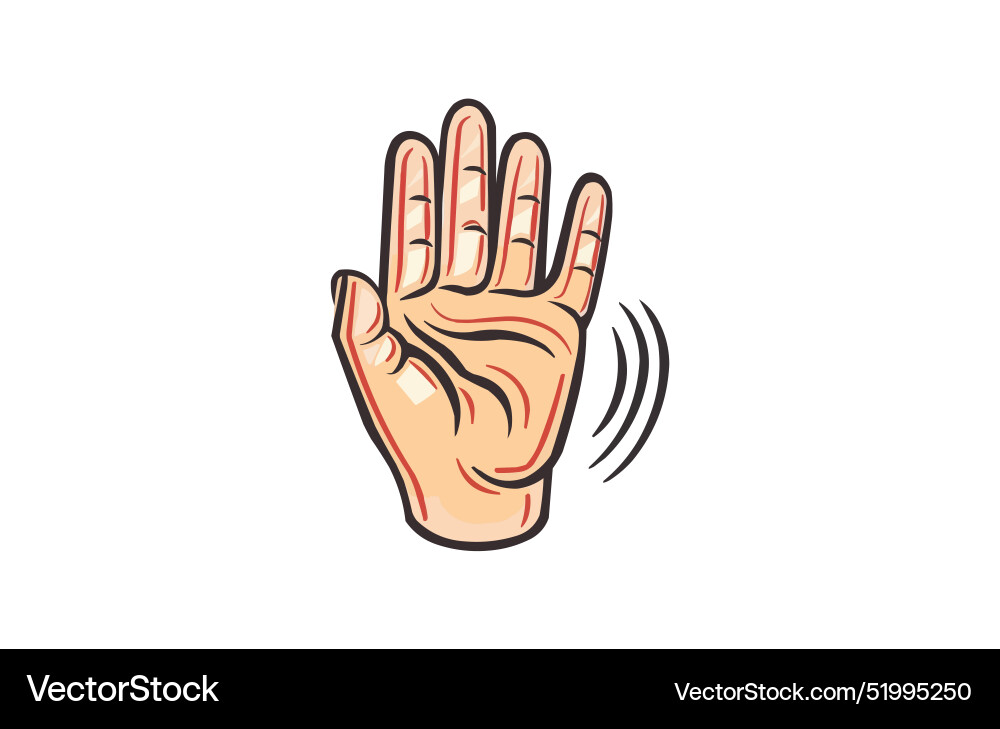 Colorful asl interpreting icon isolated on white Vector Image