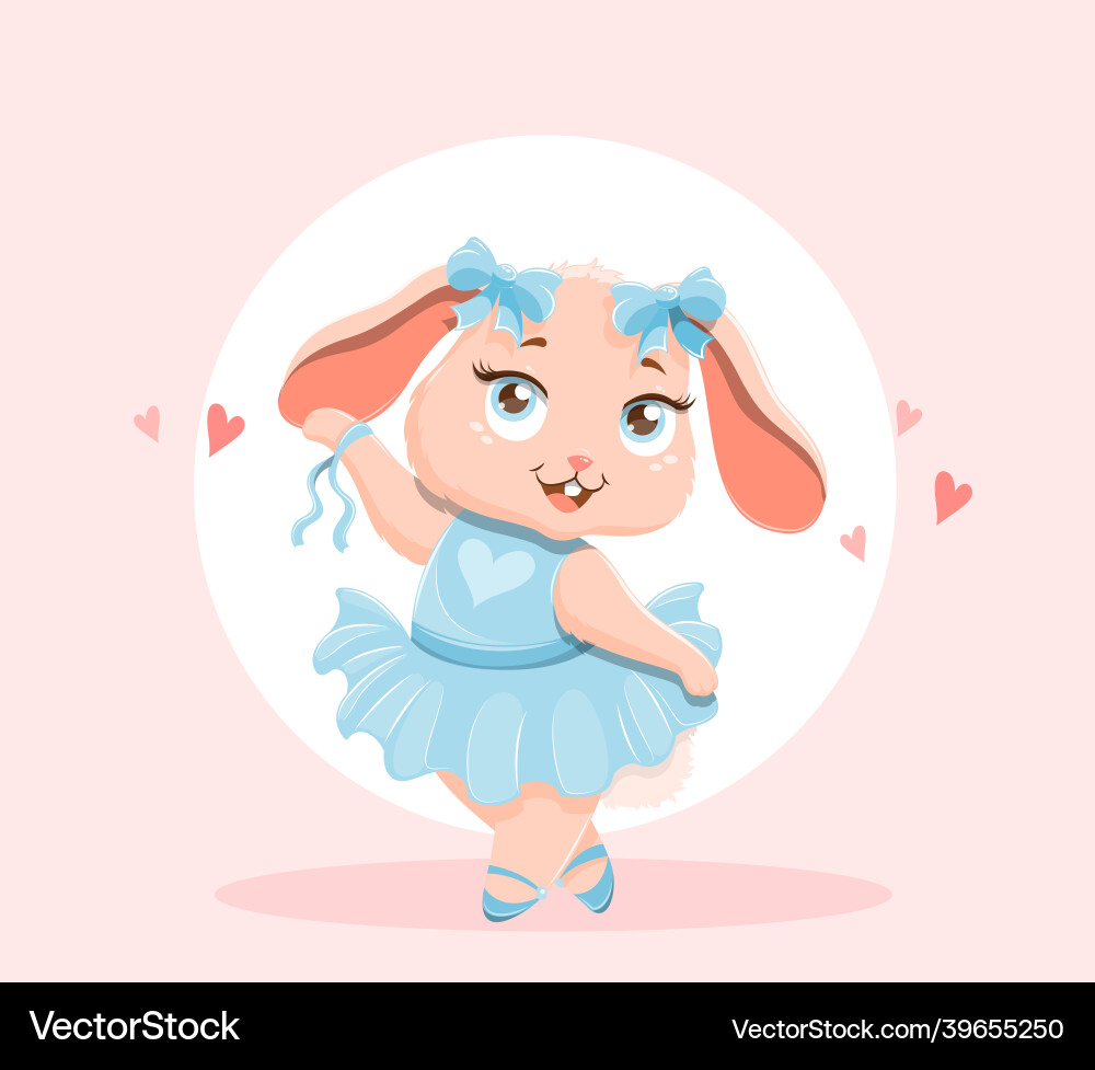 Cute cartoon baby bunny Royalty Free Vector Image
