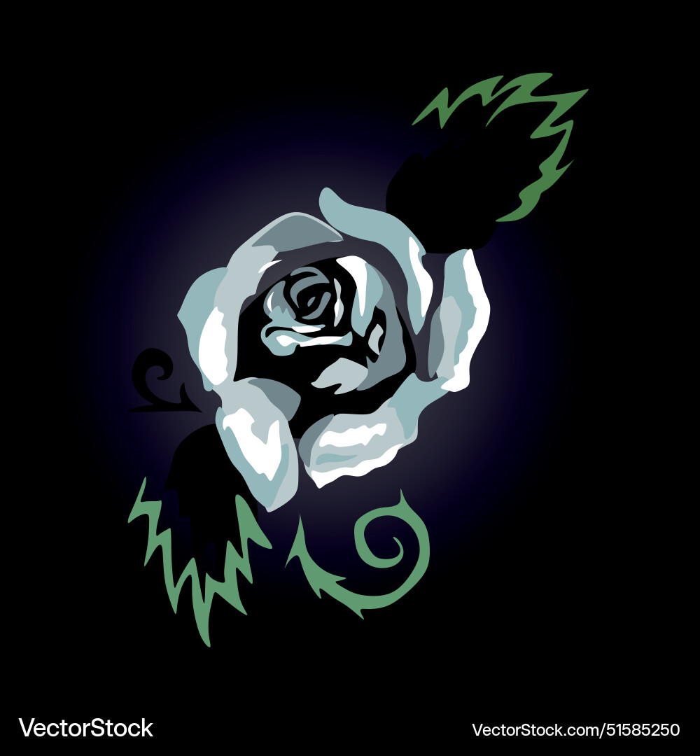 Pale blue rose Royalty Free Vector Image - VectorStock