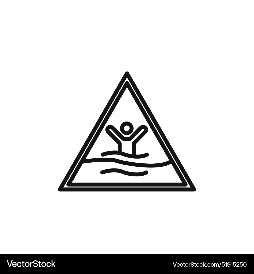 Quicksand and mud danger sign icon set collection Vector Image