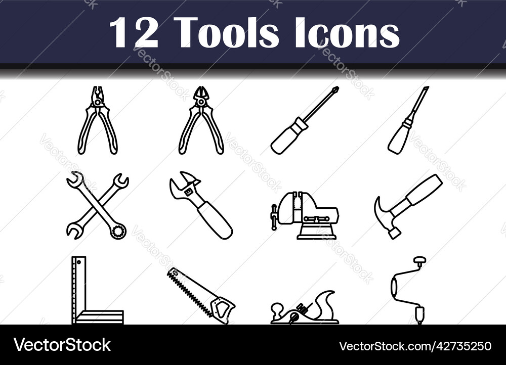 Tools icon set Royalty Free Vector Image - VectorStock