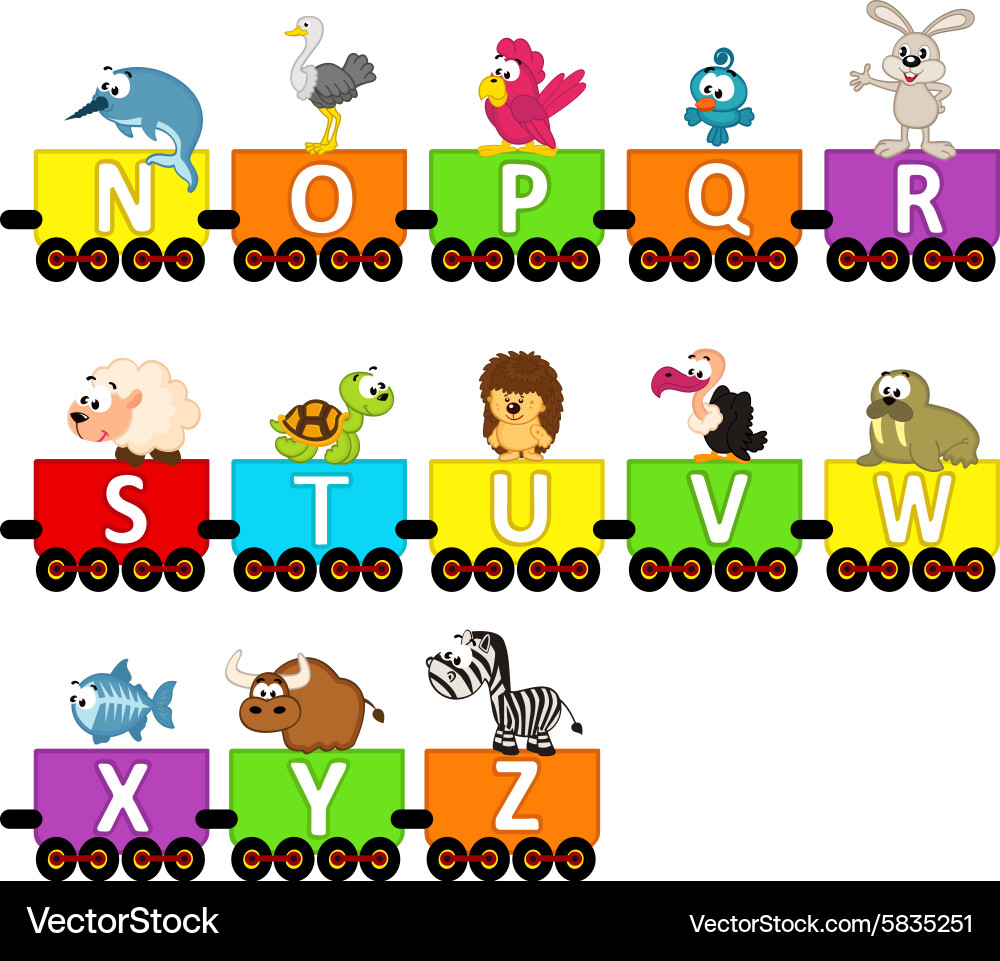 Alphabet N with Cartoon Vector Images (over 900)