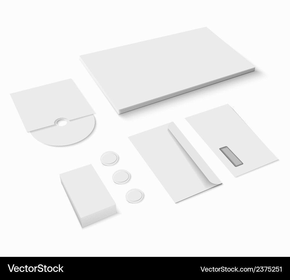 Blank stationery set Royalty Free Vector Image