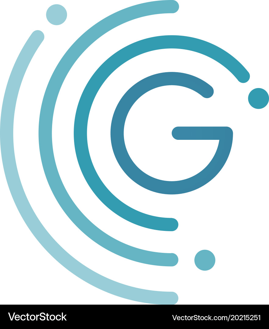 Circle g letter logo design Royalty Free Vector Image