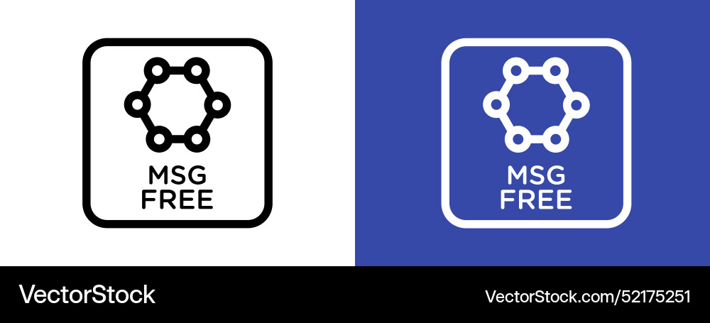 Msg free logo sign set outline Royalty Free Vector Image