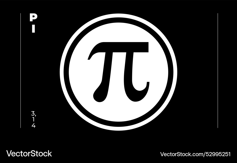 Pi day science space infinitely Royalty Free Vector Image