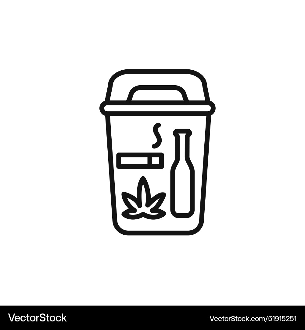 Quitting bad habits icon set collection for web Vector Image