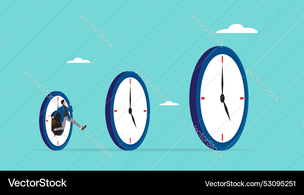 Time management skills successful Royalty Free Vector Image