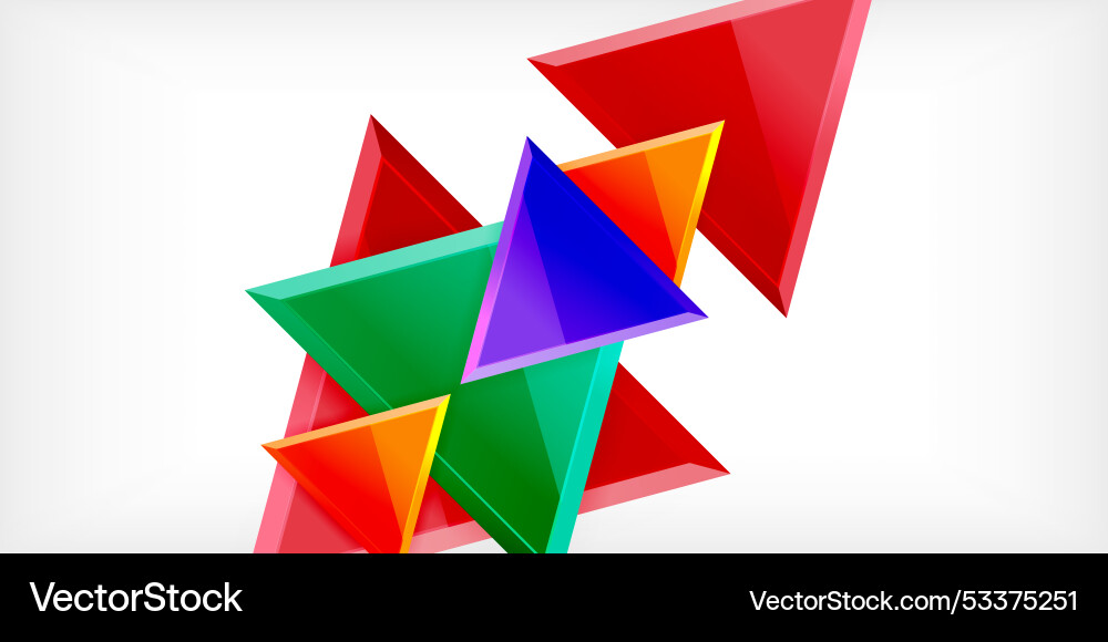 Triangle glass shapes geometric abstract Vector Image