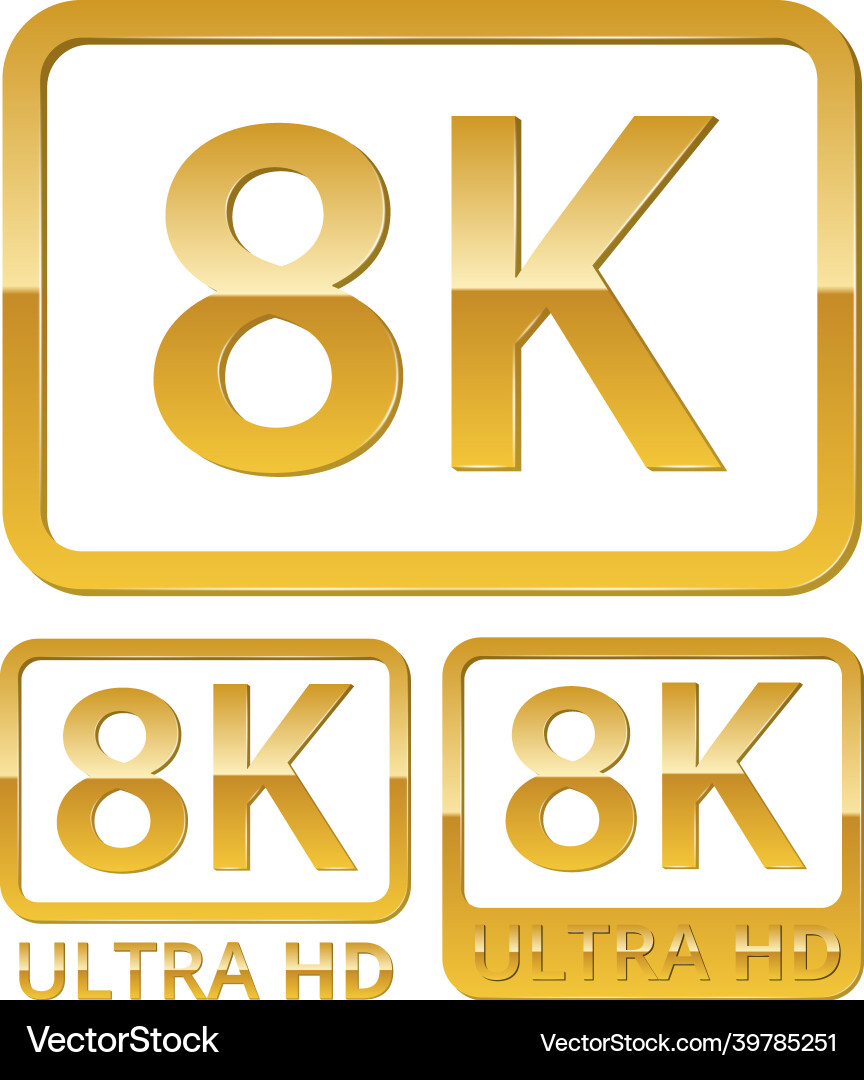 Uhd 8k icon Royalty Free Vector Image - VectorStock