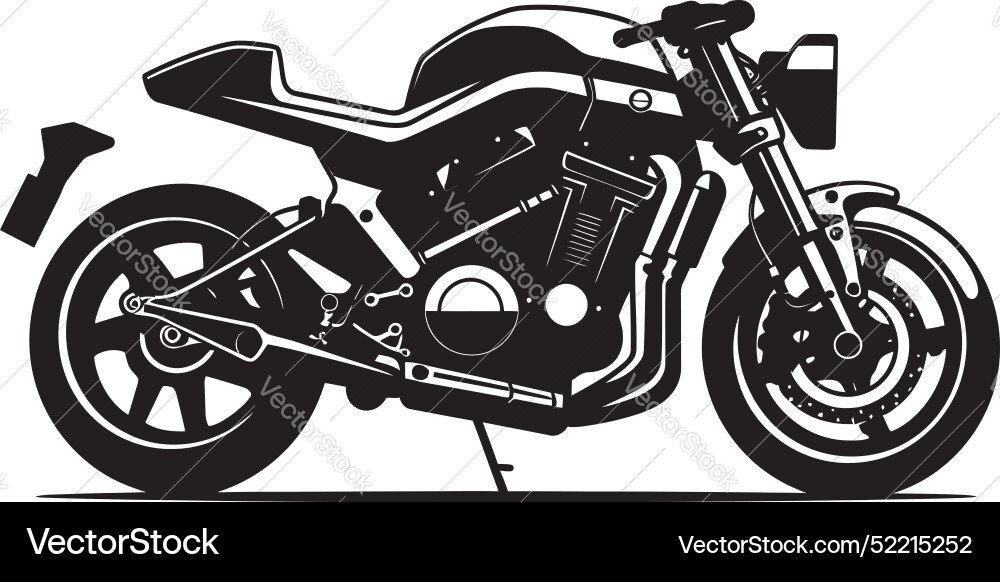 Dynamic speedster black cafe racer iconic mark Vector Image