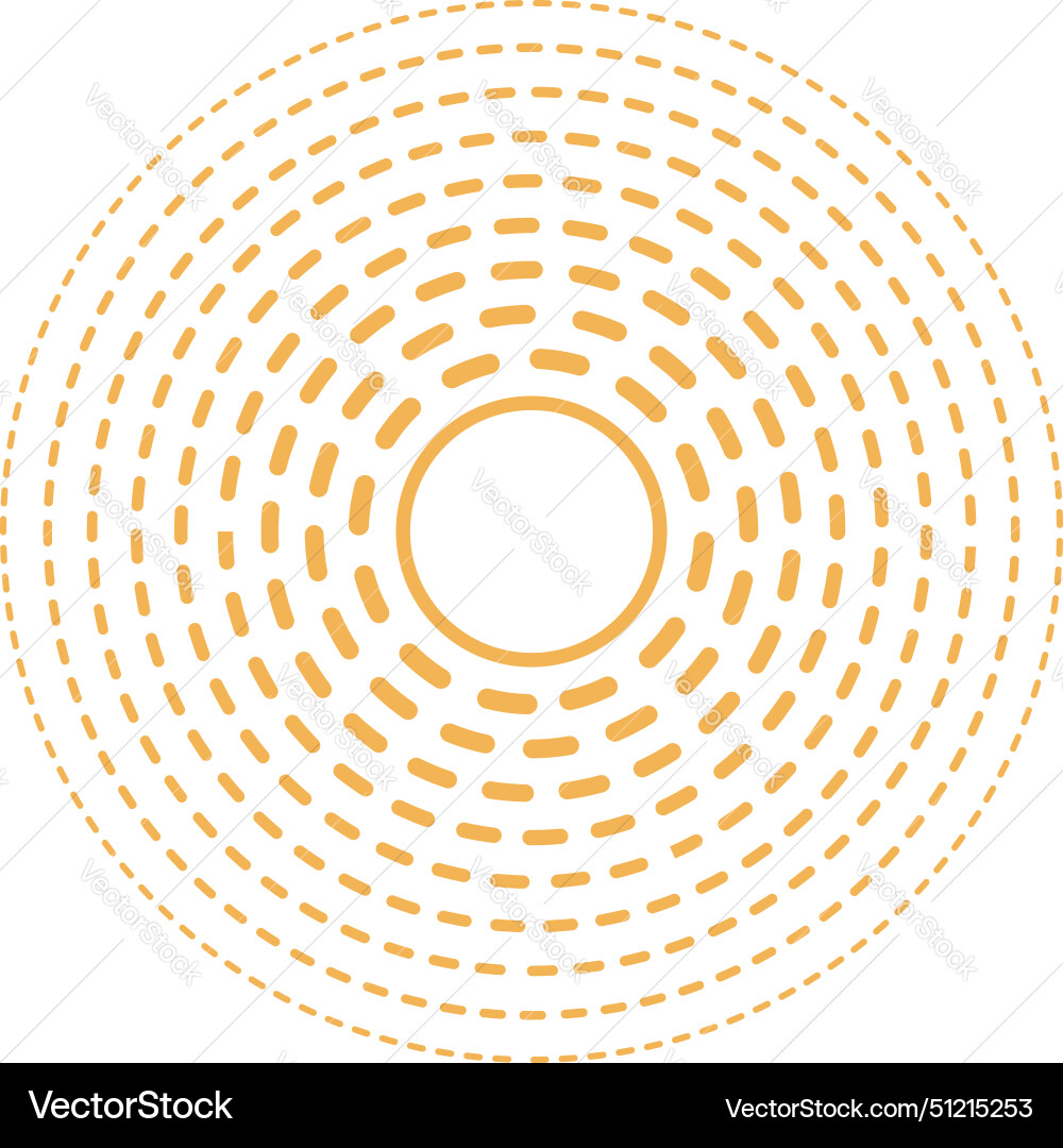 Abstract geometric sun full moon with halo line Vector Image