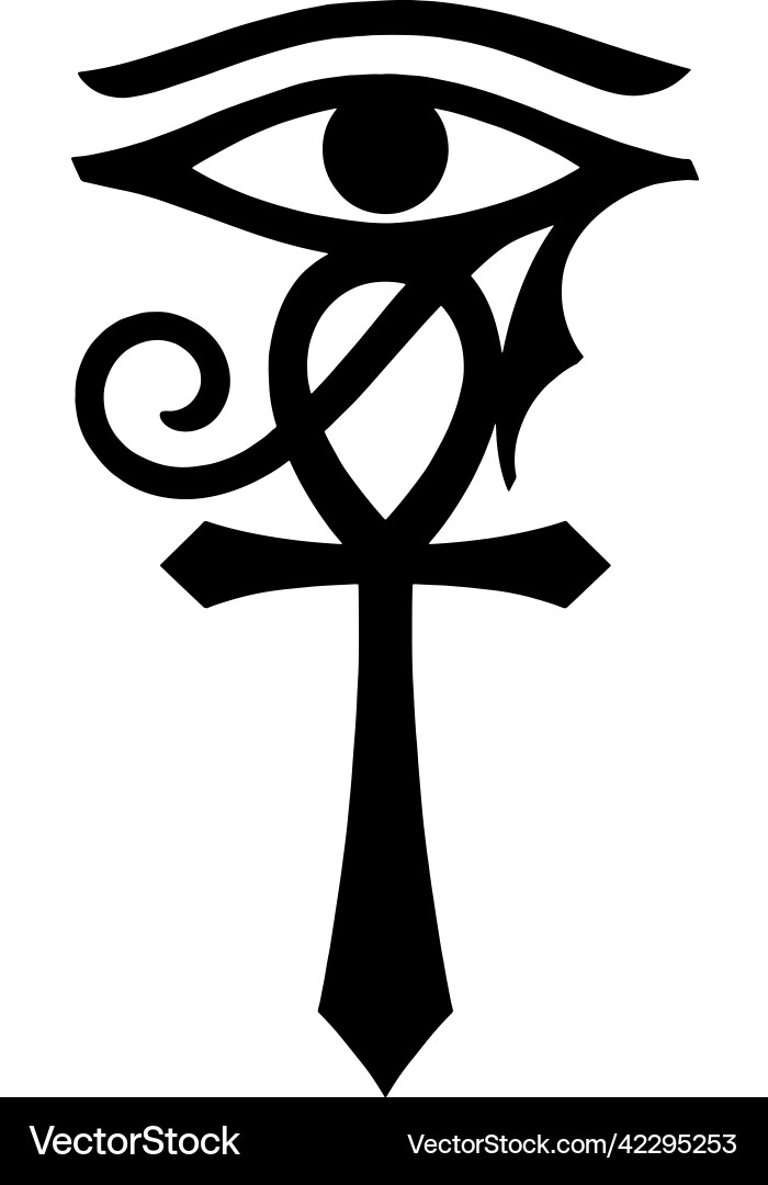 Ankh with eye of horus Royalty Free Vector Image