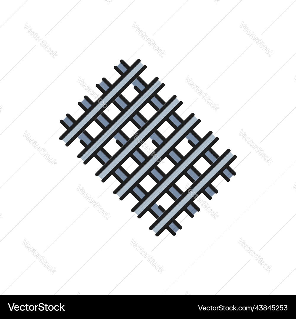 Checkered plate stainless steel panel grid frame Vector Image
