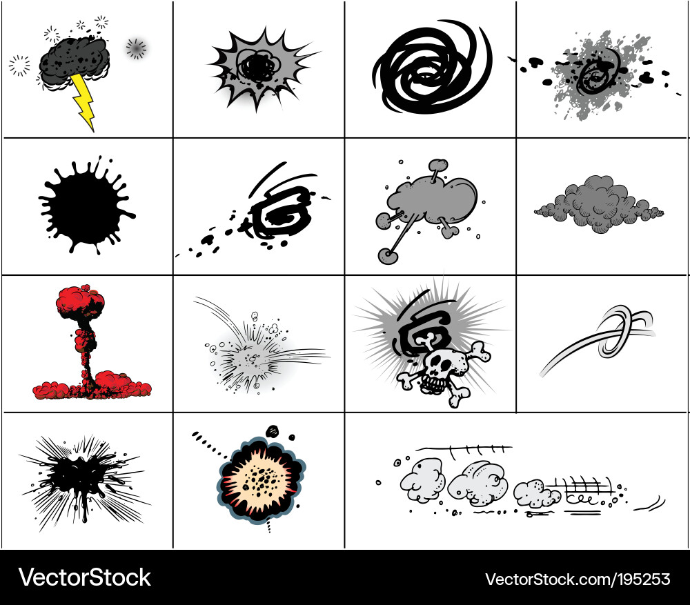 Explosions Royalty Free Vector Image - VectorStock