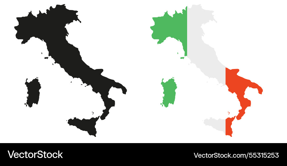 Italian borders image of the flag Royalty Free Vector Image