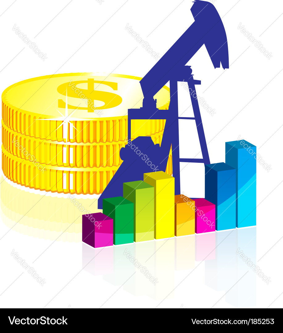 Oil graph Royalty Free Vector Image - VectorStock
