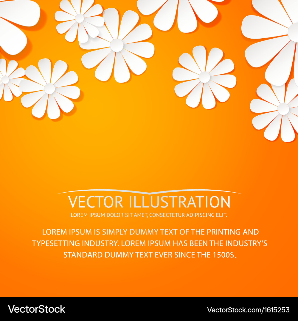 Paper flower postcard Royalty Free Vector Image