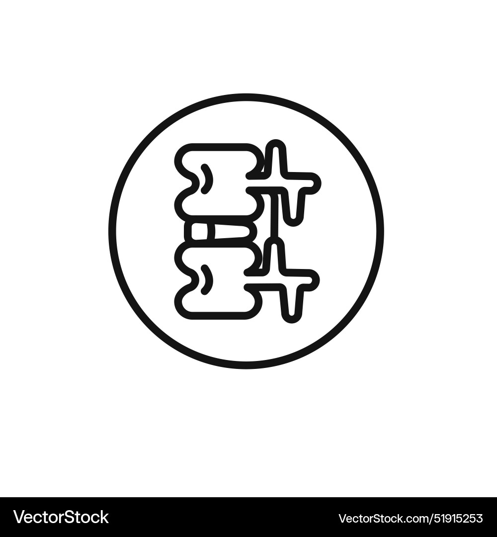 Radiculopathy radicular syndrome icon set Vector Image