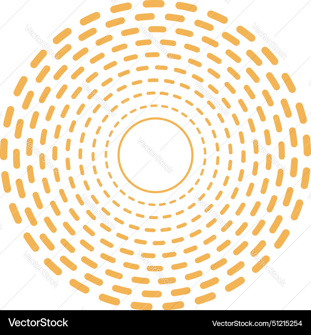 Abstract geometric sun full moon with halo line Vector Image