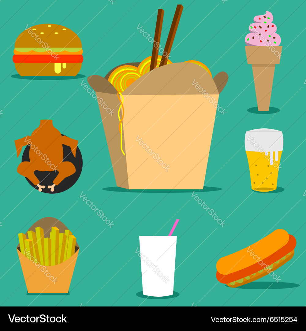 Fast food Royalty Free Vector Image - VectorStock