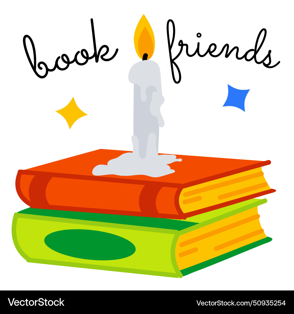 Friend books Royalty Free Vector Image - VectorStock