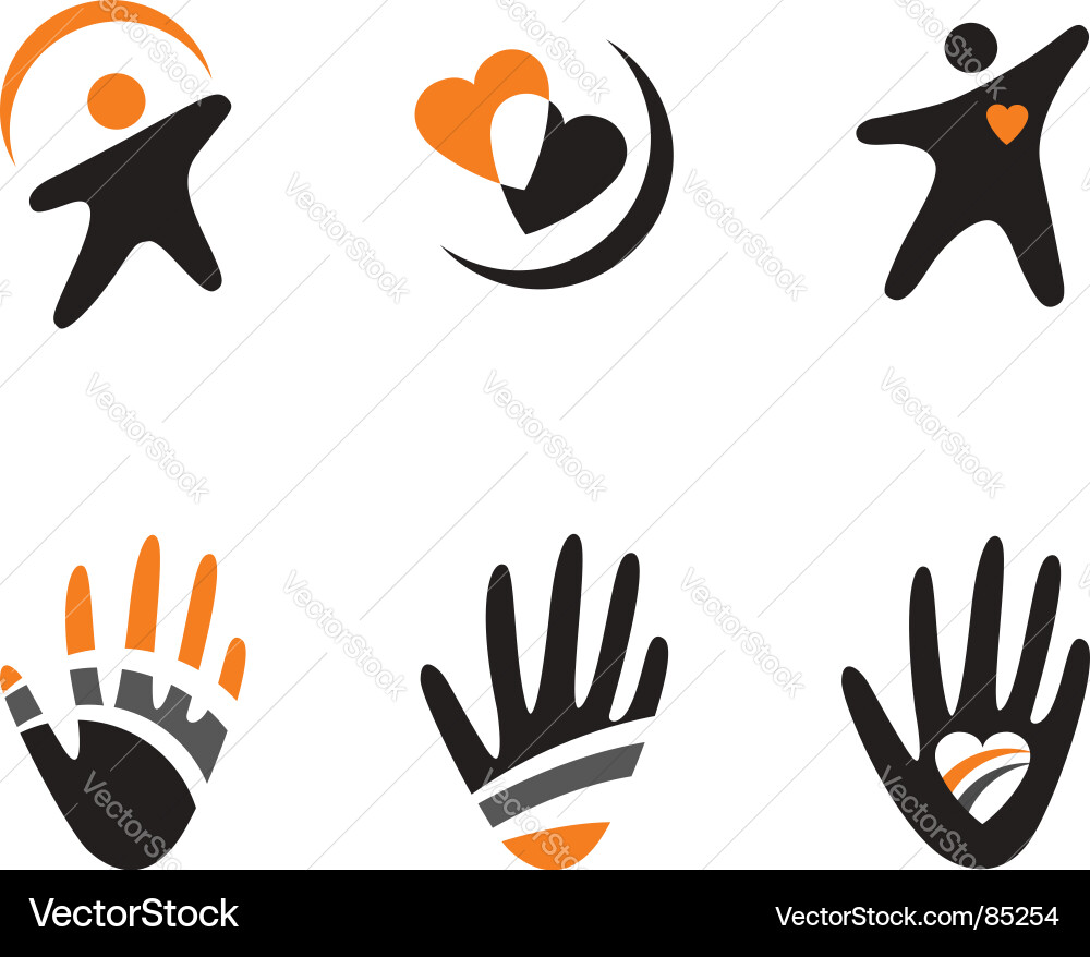 Hand Symbol Collection Royalty Free Vector Image