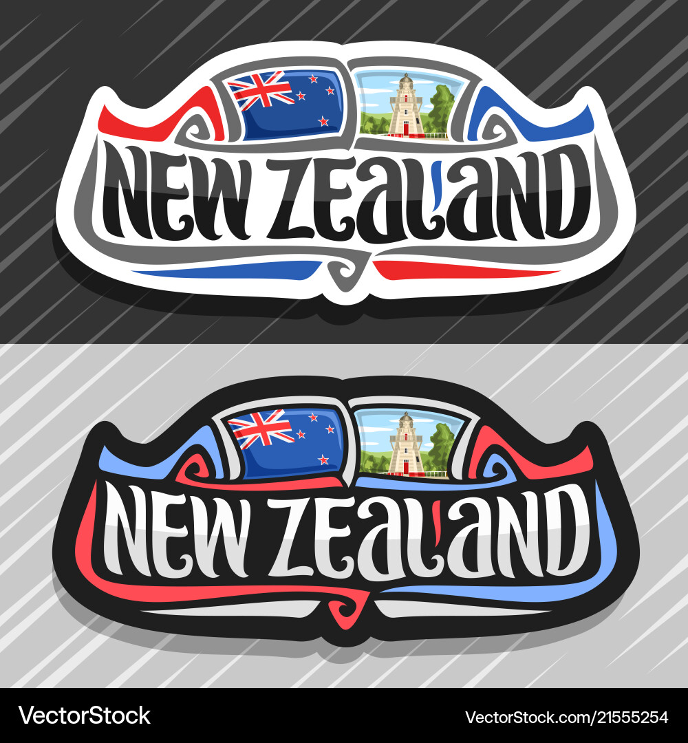 New Zealand Fridge Magnet Royalty Free Vector Image