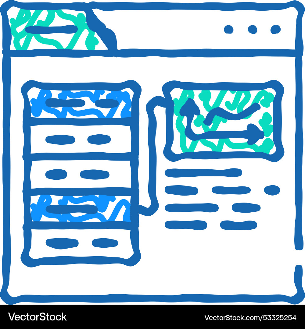 Niche authority seo icon doodle Royalty Free Vector Image