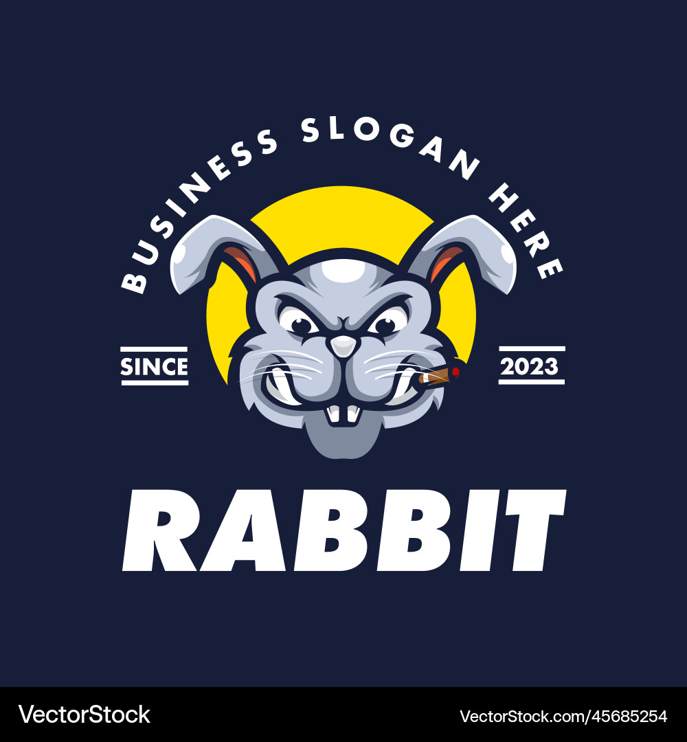 Rabbit logo Royalty Free Vector Image - VectorStock