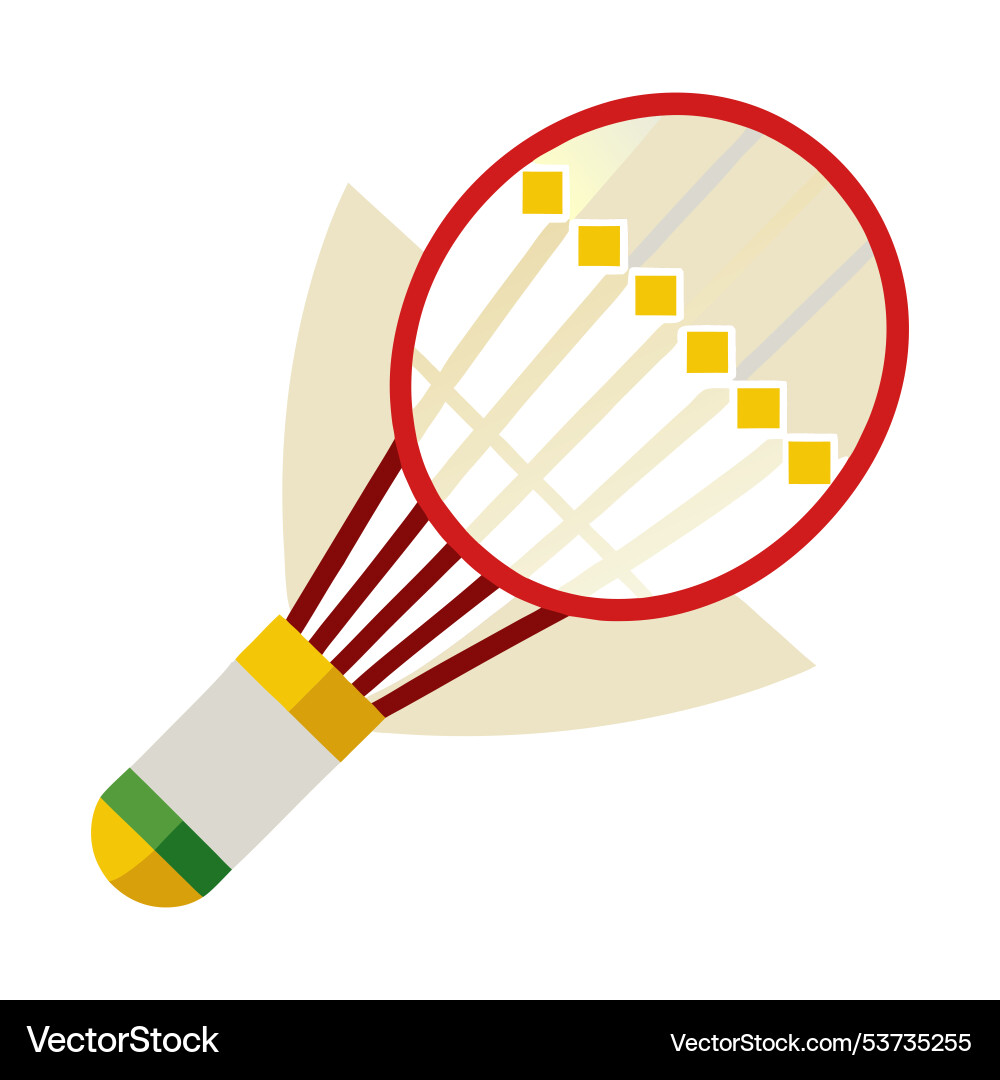 A colorful badminton birdie ready for play Vector Image
