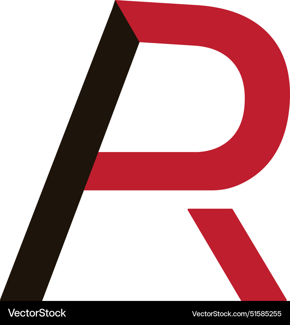 A logo design r icon Royalty Free Vector Image